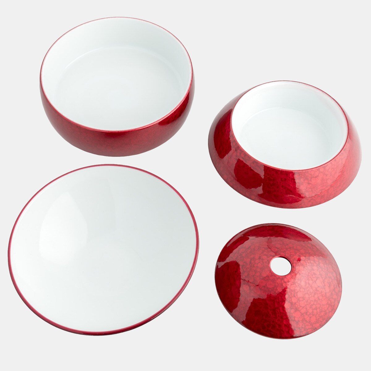Oju Red 3 Tier Layered Box 6" | Korin