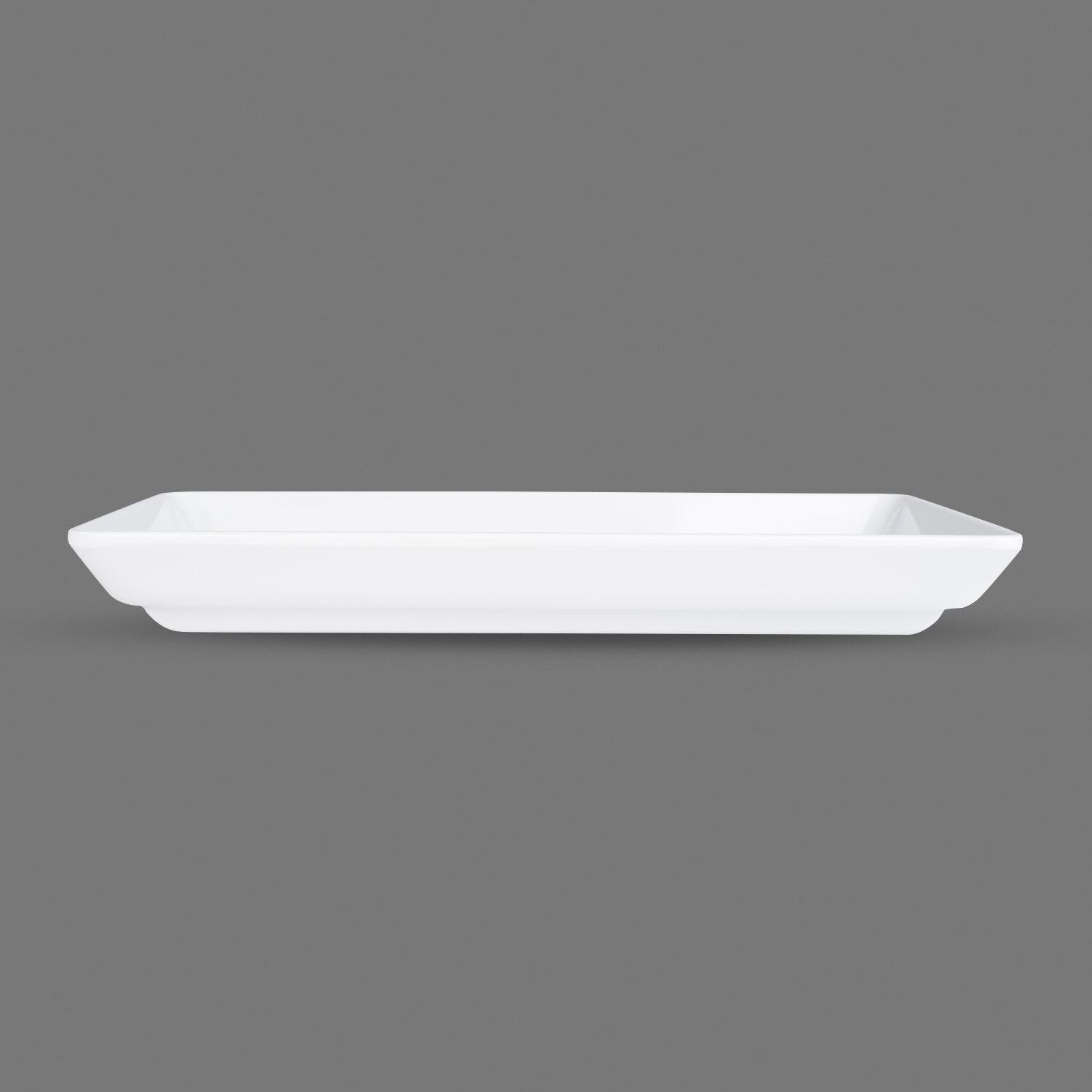 White Melamine Sushi Neta Case Plate with Holes 8.75" | Korin