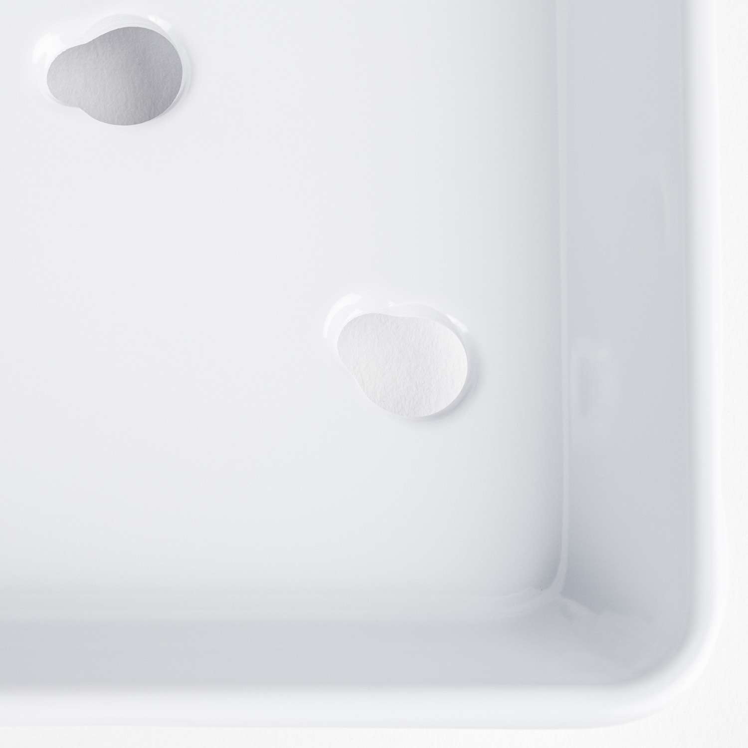 White Melamine Sushi Neta Case Plate with Holes 8.75" | Korin