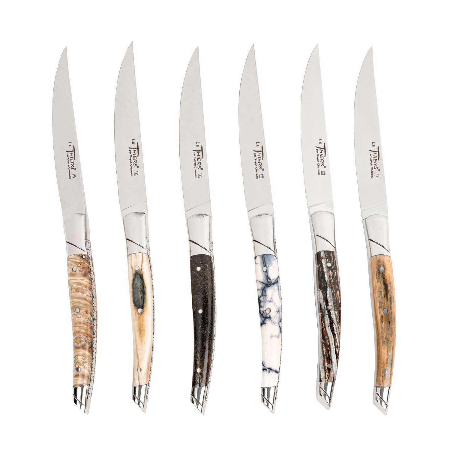 Le Thiers Prestige Steak Knives Mixed Mammoth Handle | KORIN