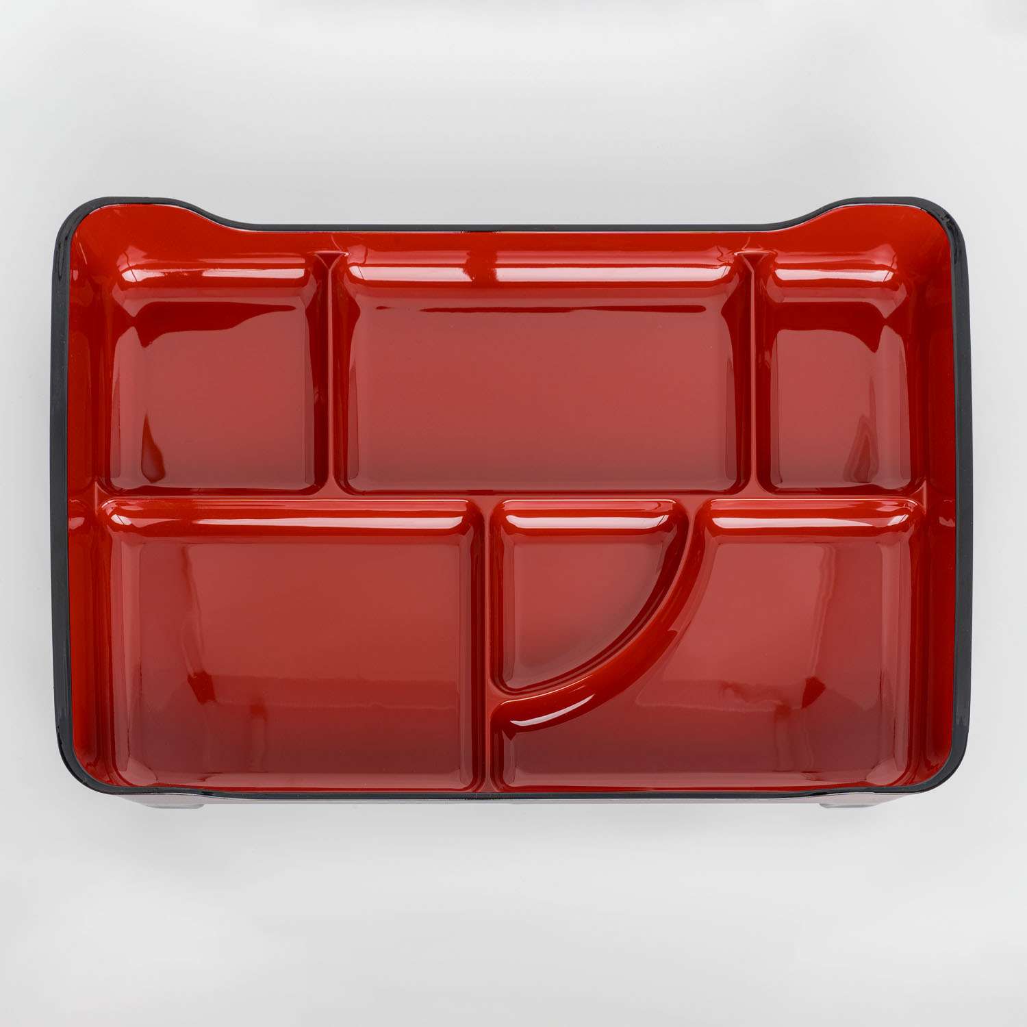Bento Tray Red 14" (5 Compartment) | Korin