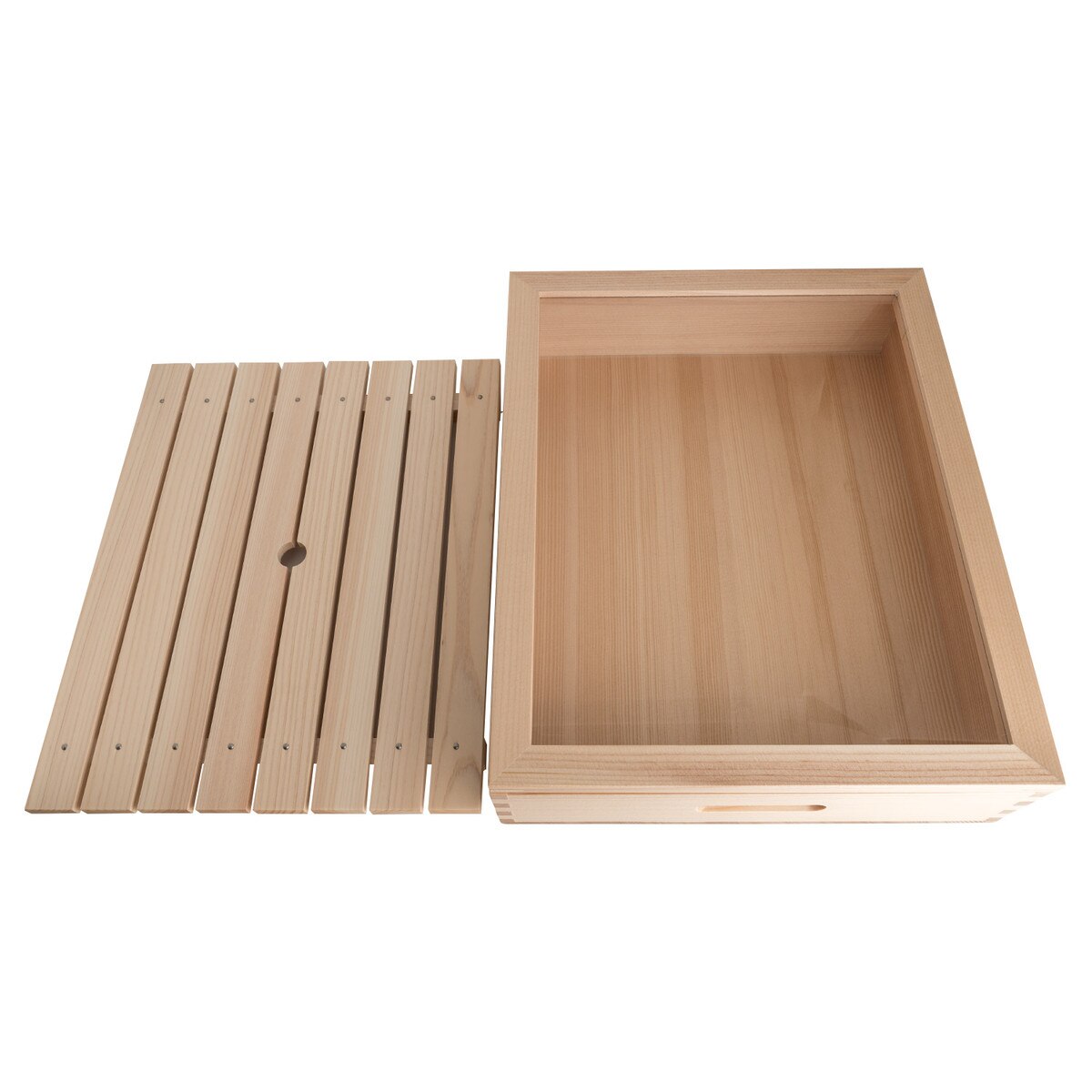 Wooden Sushi Neta Case with Acrylic Cover 13.5" | Korin