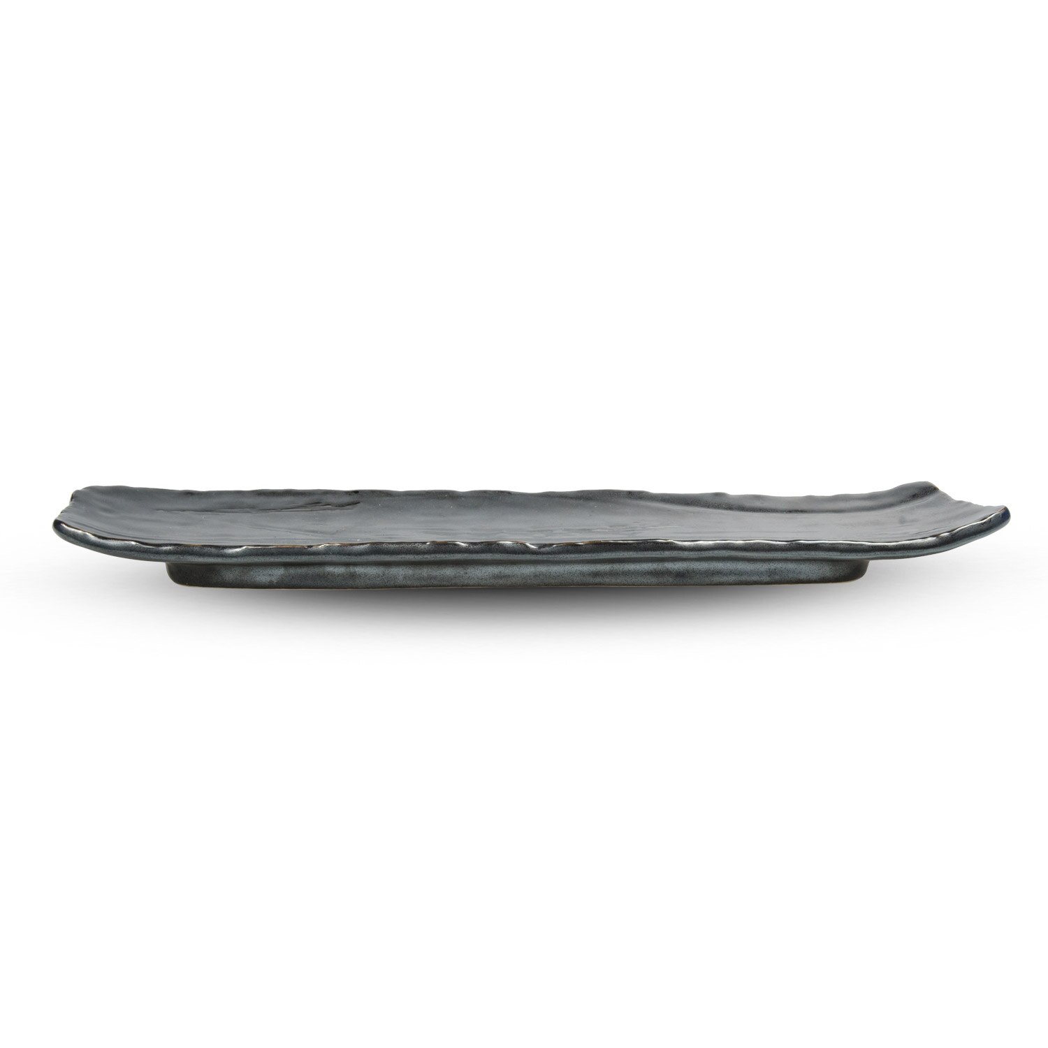 Tessa Black Rectangular Plate 14" | Korin