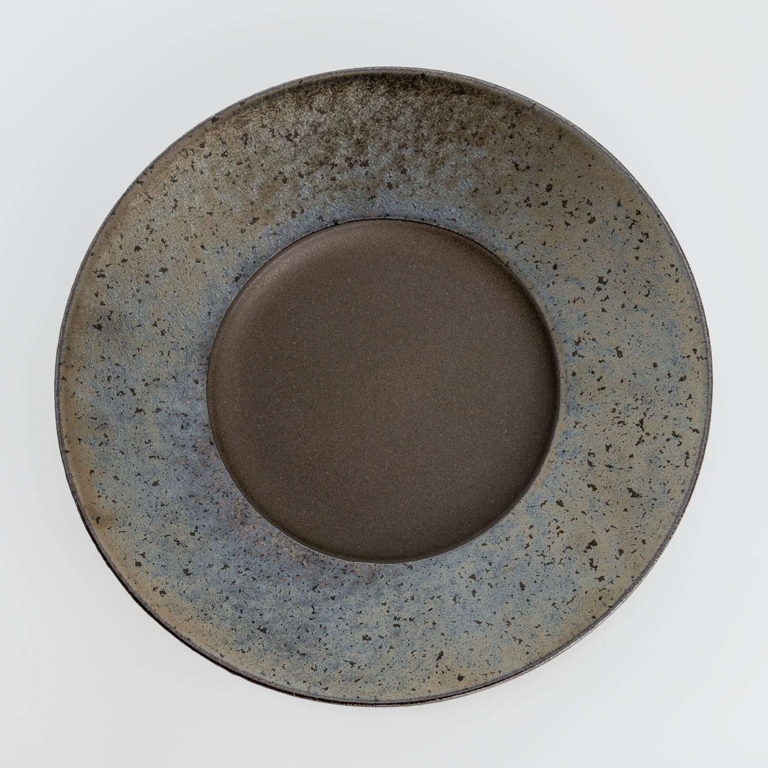 Kinkessho Bronze Wide Rim Round Plate 8" | Korin