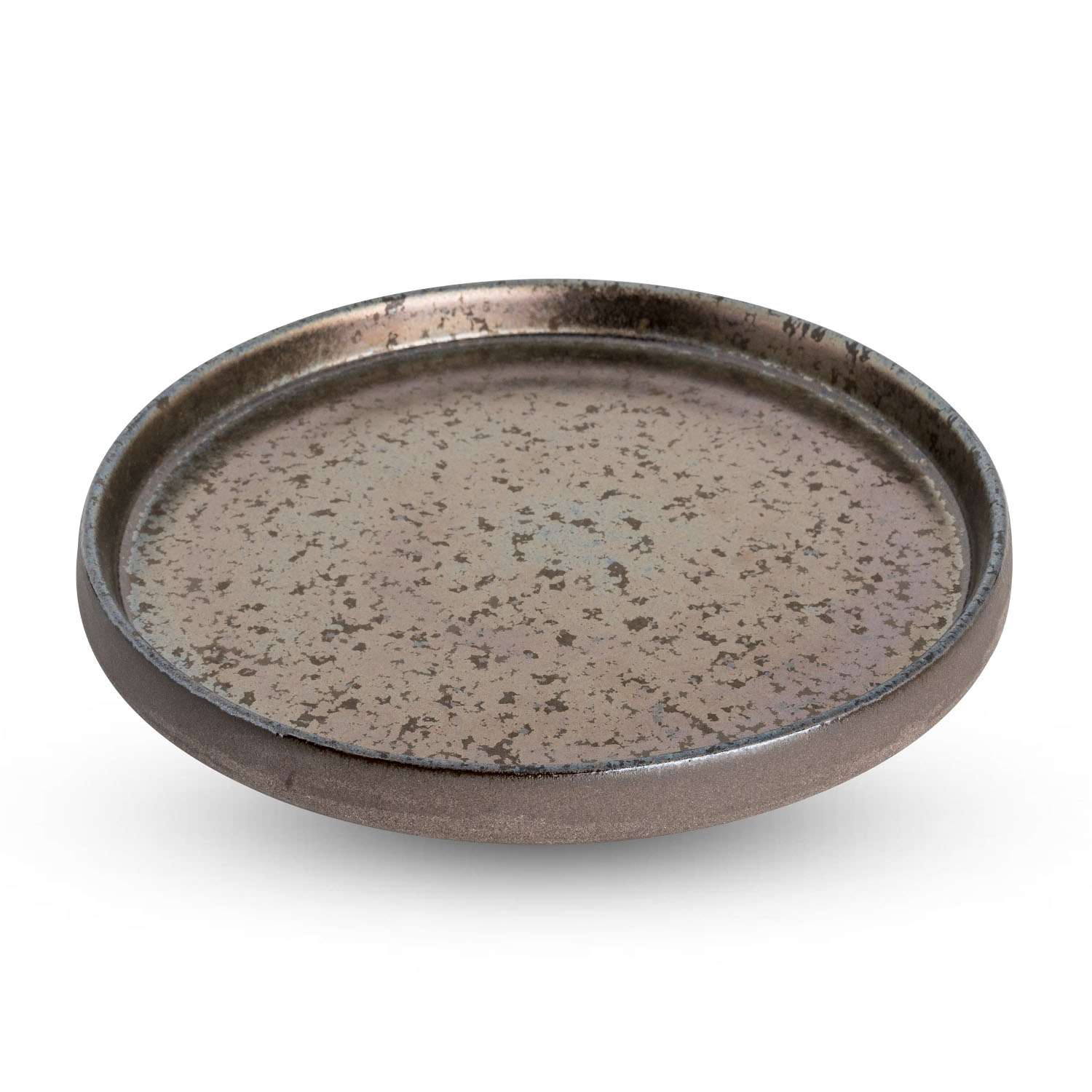 Kinkessho Bronze Rim Round Plate 7" | KORIN