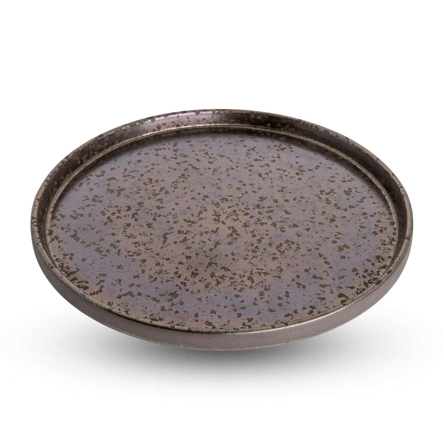 Kinkessho Bronze Rim Round Plate 8.5" | KORIN