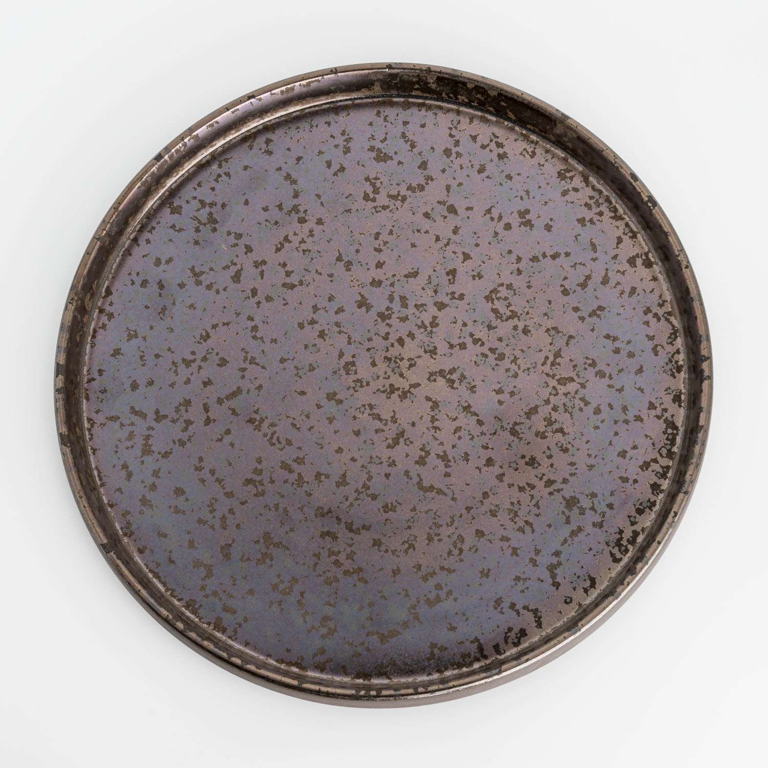 Kinkessho Bronze Rim Round Plate 8.5" | KORIN