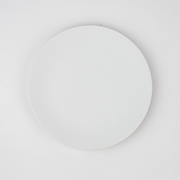 Matte White Flat Round Plate 8.5" | KORIN