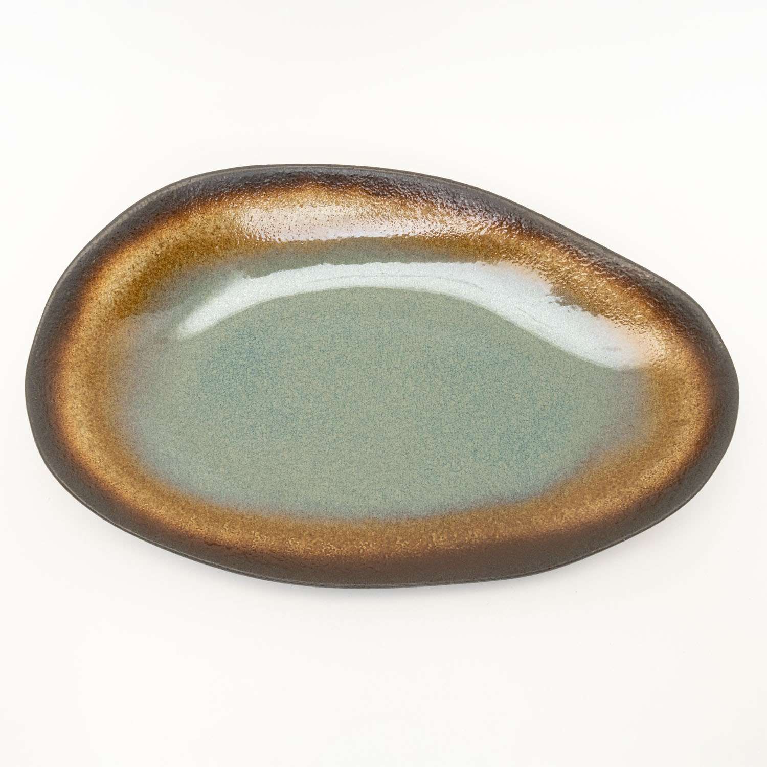 Korin Durable Sage Green Abstract Plate 12" | KORIN
