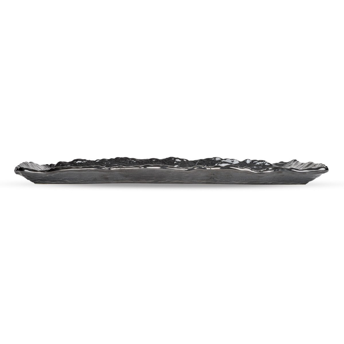 Korin Durable Black Textured Rectangular Plate 16" | KORIN