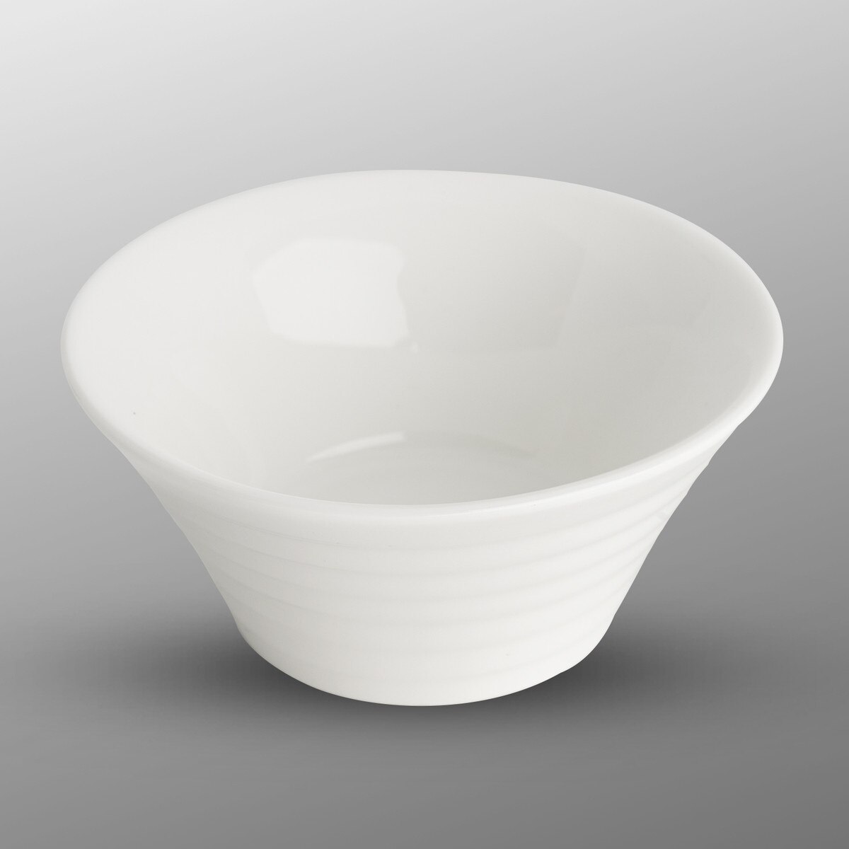 Korin Durable White Ribbed Sauce Dish | KORIN