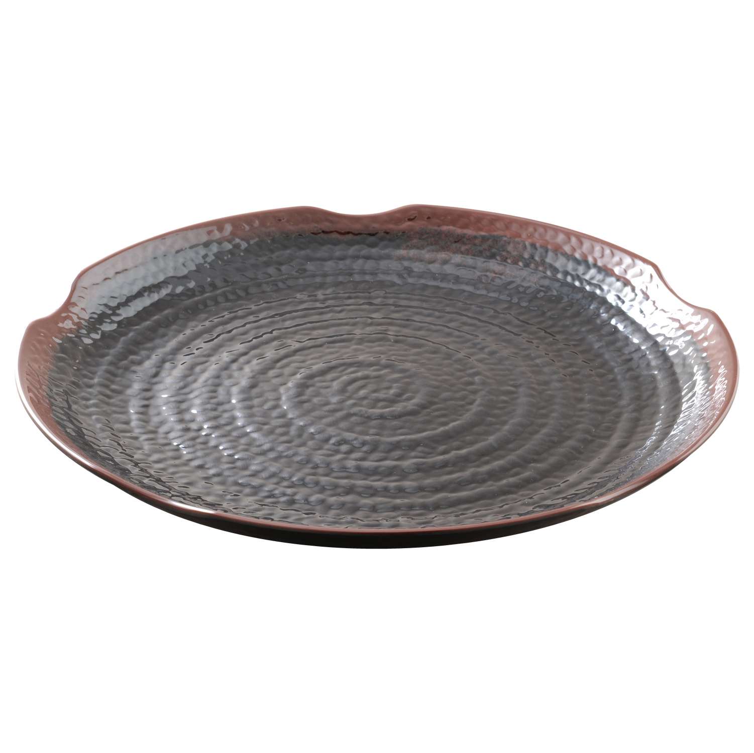 Tenmoku Melamine Lotus Shape Plate 16" | Korin