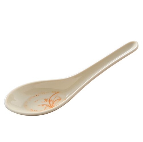 Melamine Gold Orchid Spoon 5.5" (Price per 12) | Korin