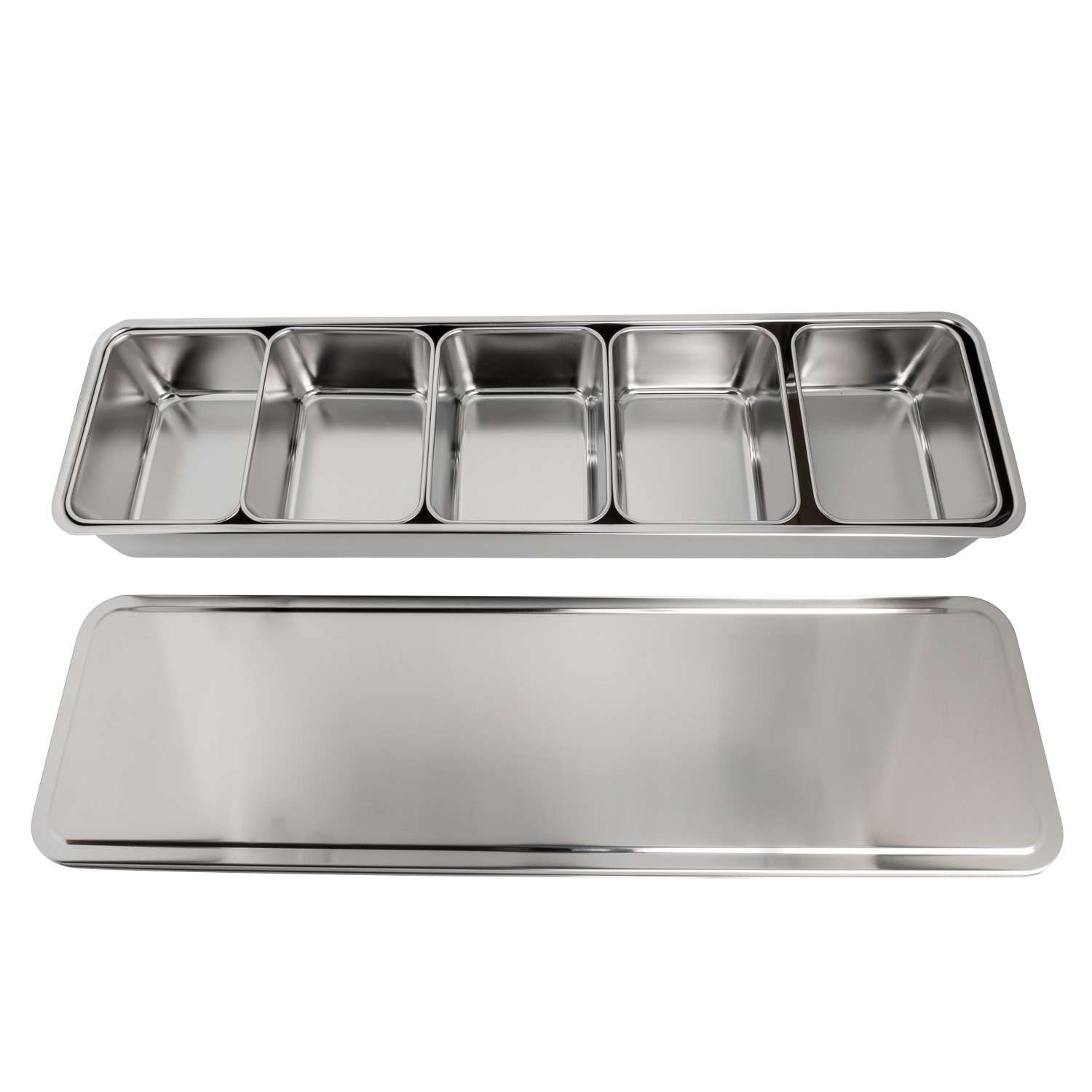 Stainless Steel Yakumi Pan - 5 Compartments | Korin