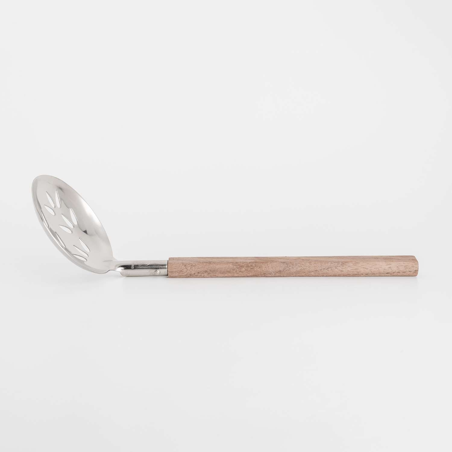 Wooden Leaf Slotted Ladle 8.75" | KORIN