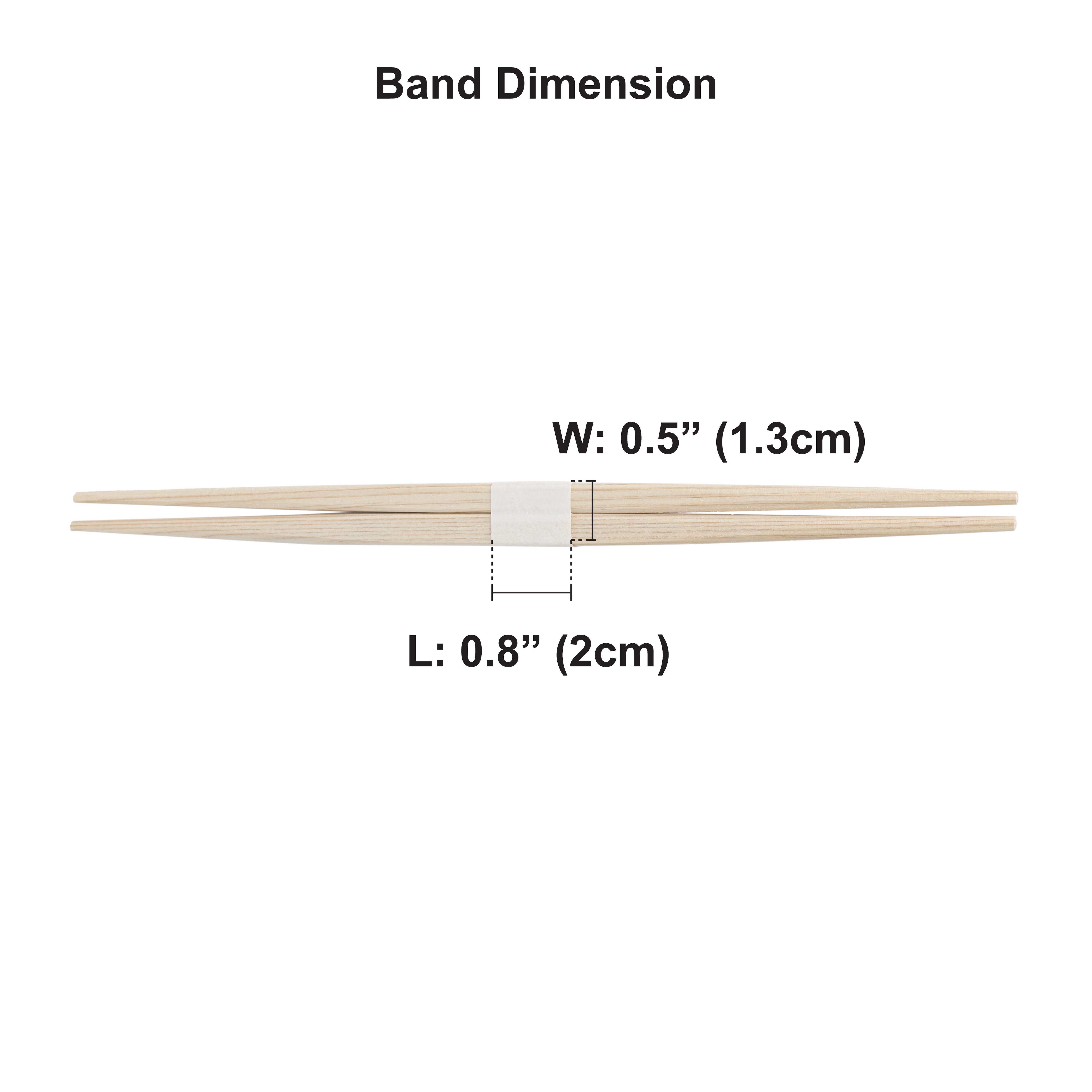 Custom Band for Cedar Chopsticks WA-6 2000 per case | Korin